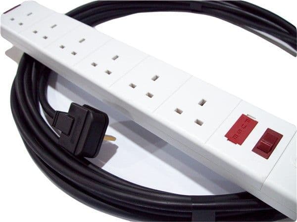 Heavy duty 4 gang socket extension leads