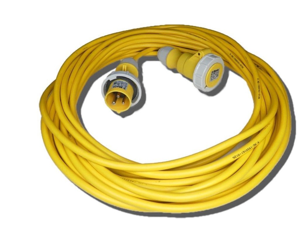 12m 110v 16amp extension lead 25mm cable IP67 rated