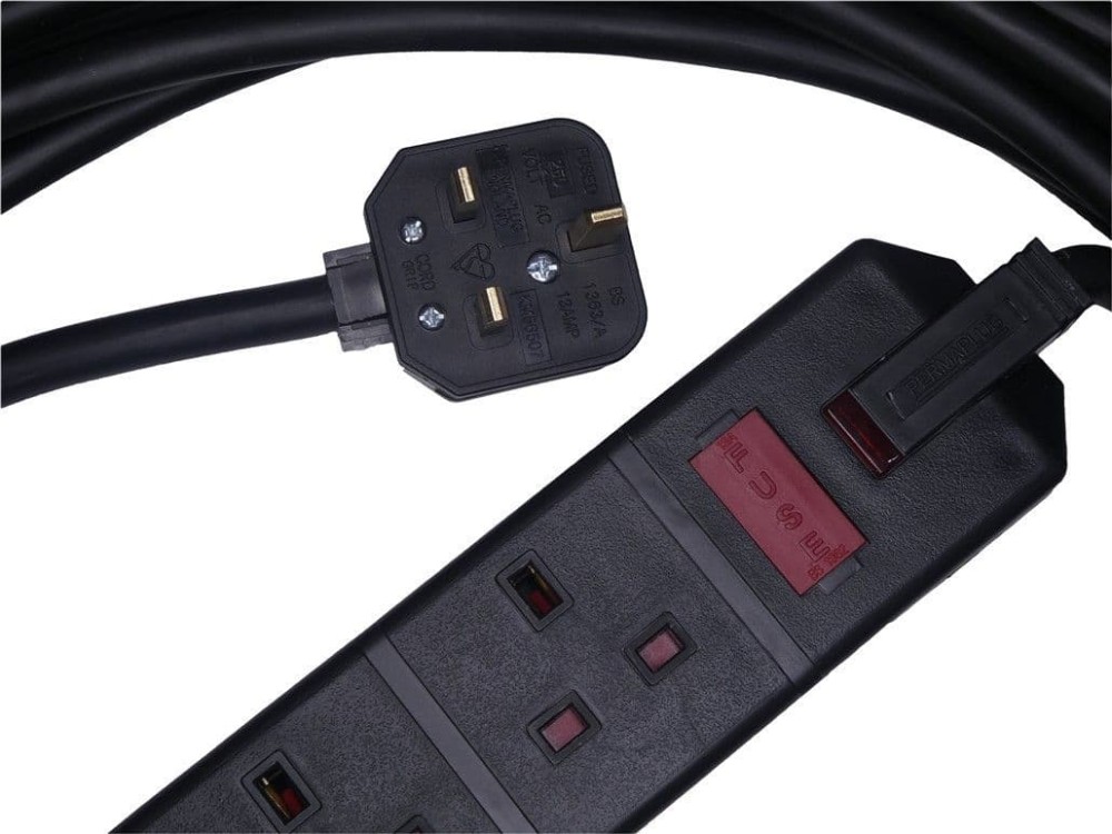 15m 4 gang socket heavy duty 13amp 25mm cable extension lead