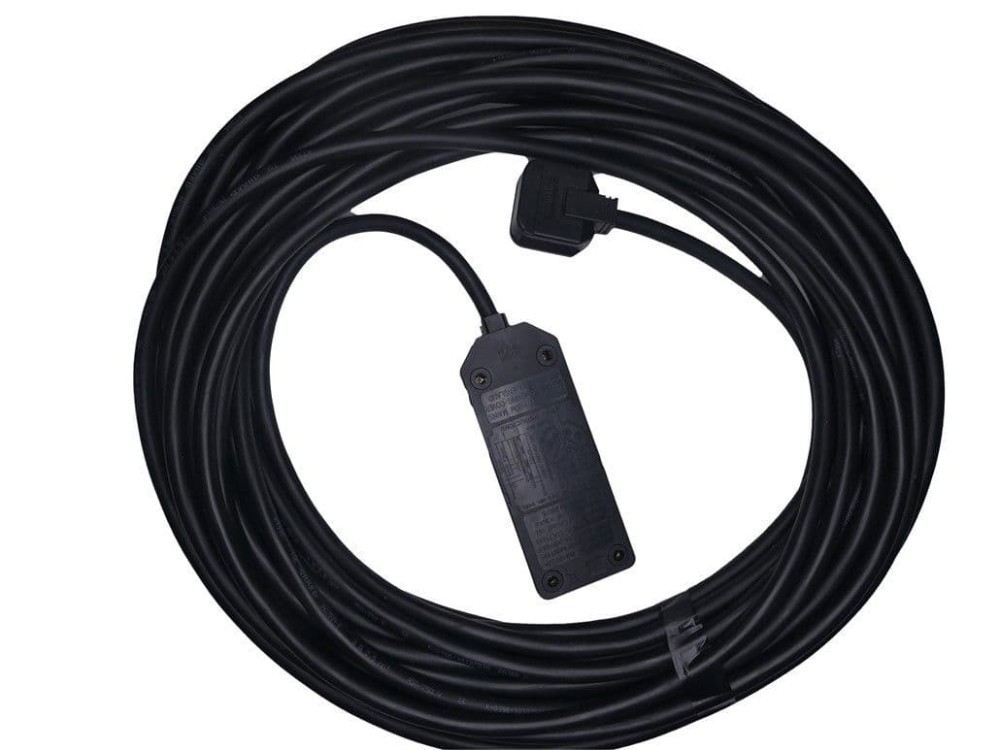 25m double socket heavy duty 13amp 25mm cable extension lead