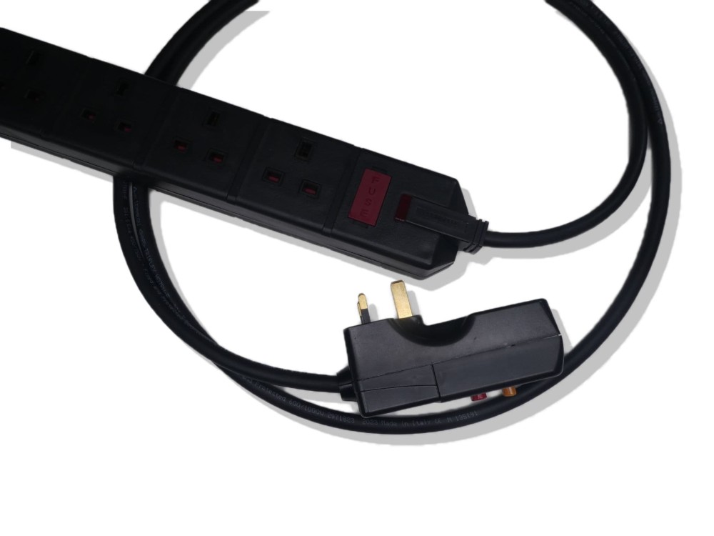 2m RCD protected 4 gang socket heavy duty extension lead
