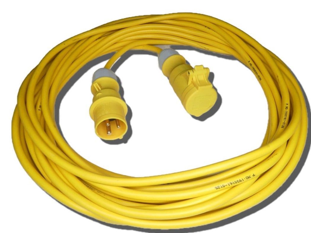 3m 110v 16amp extension lead 25mm cable IP44 rated