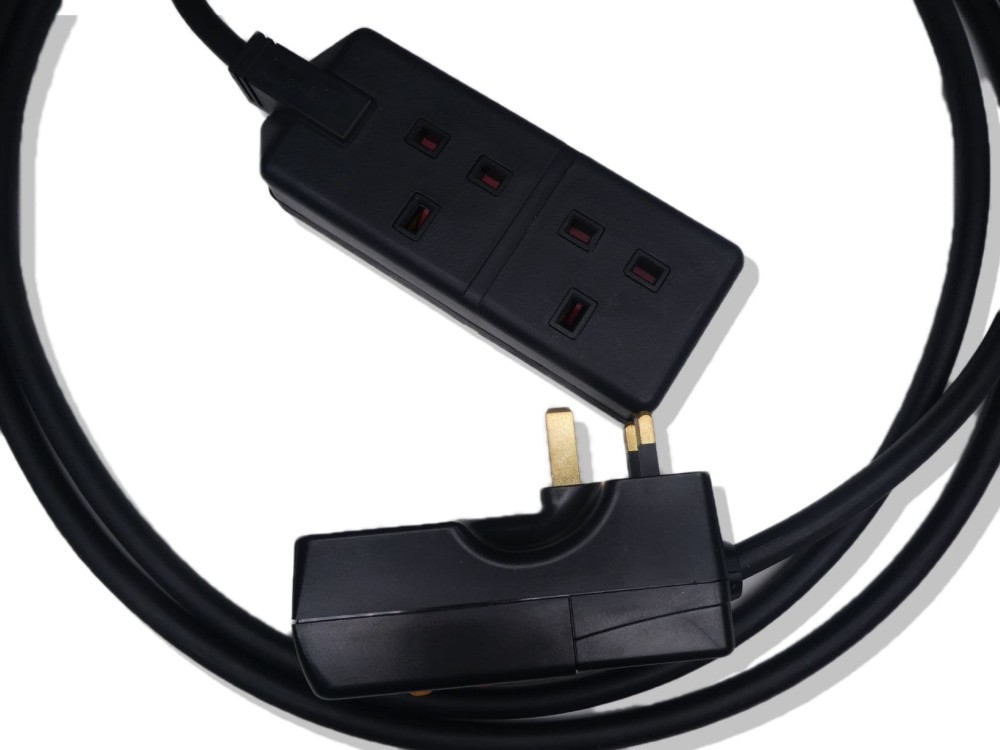 3m RCD protected double socket 13amp heavy duty extension lead