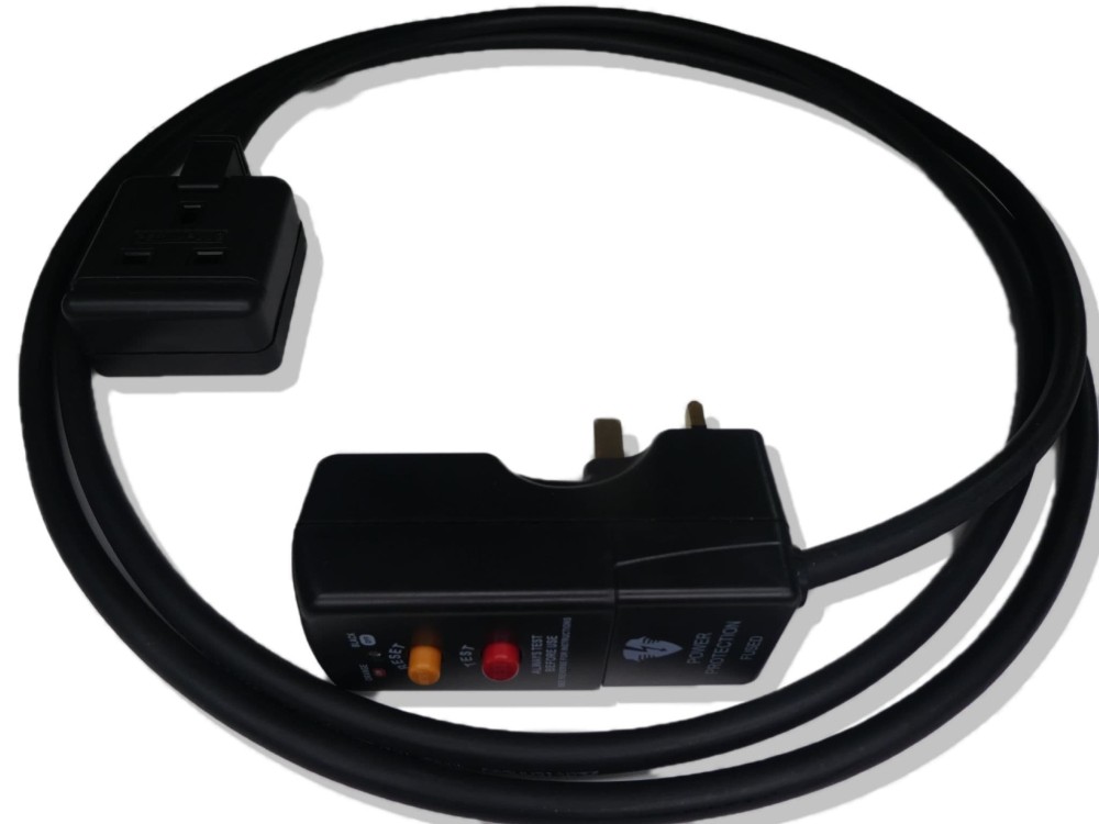 3m RCD protected single socket 13amp heavy duty extension lead