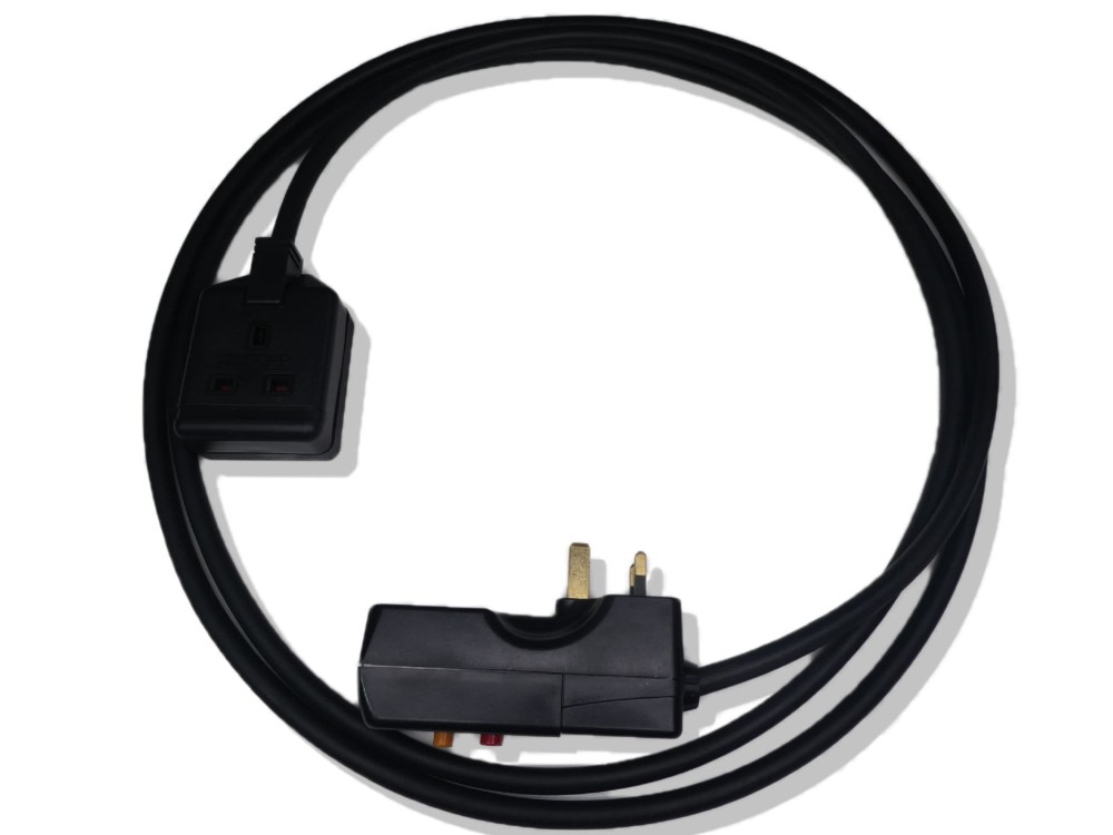 3m RCD protected single socket 13amp heavy duty extension lead