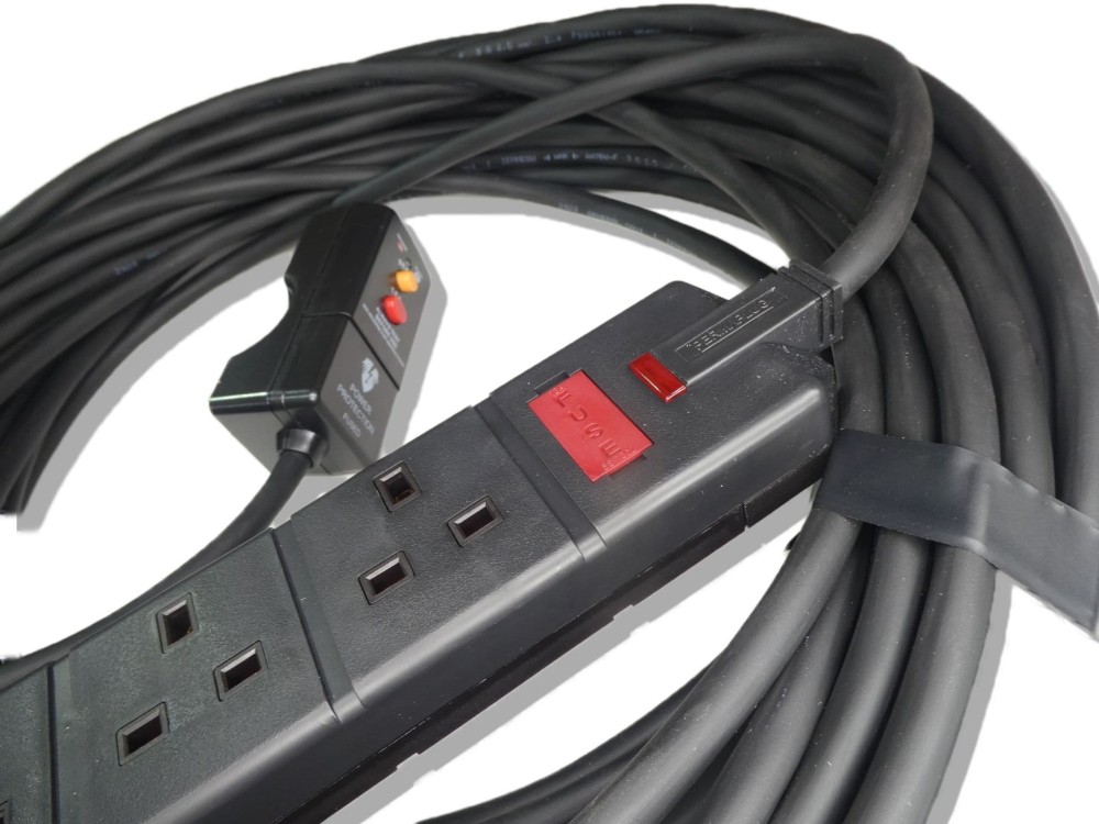 45m RCD protected 4 gang socket 25mm cable extension lead