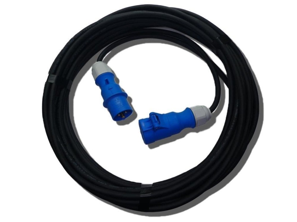 4m 230v 16 amp electrical hook-up heavy duty extension lead