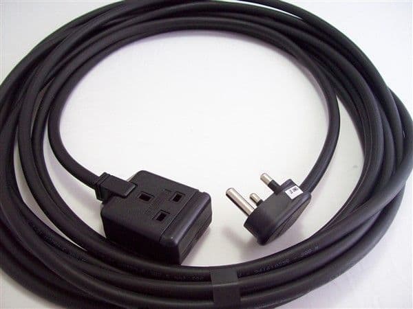 5m 15amp round pin plug to 13a 1gang socket adaptor