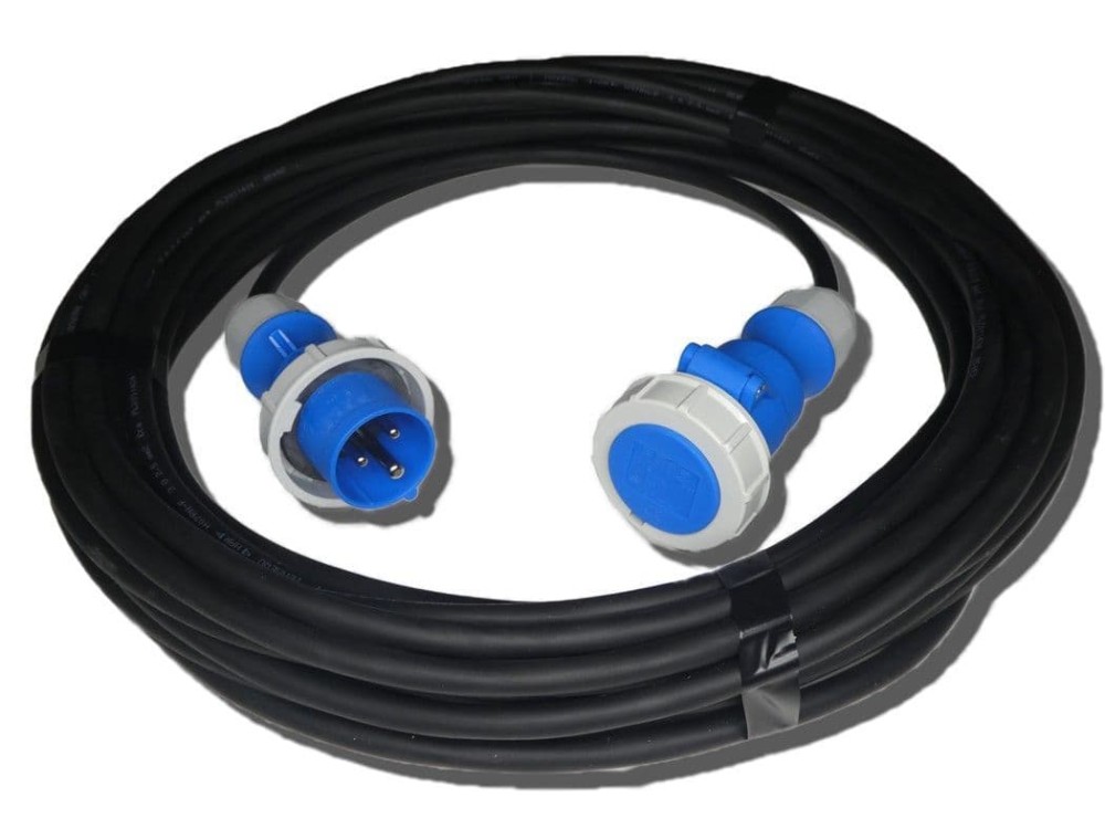 8m 230v 16a extension lead 25mm H07 cable IP67 Rated