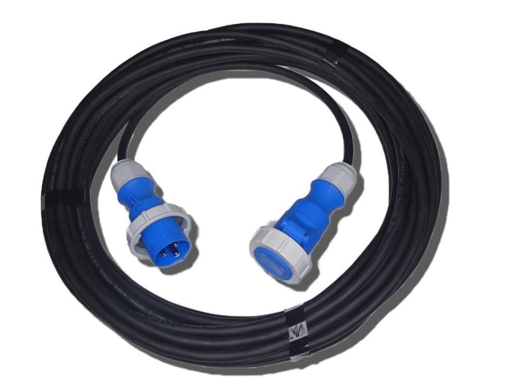 8m 230v 16a extension lead 25mm H07 cable IP67 Rated