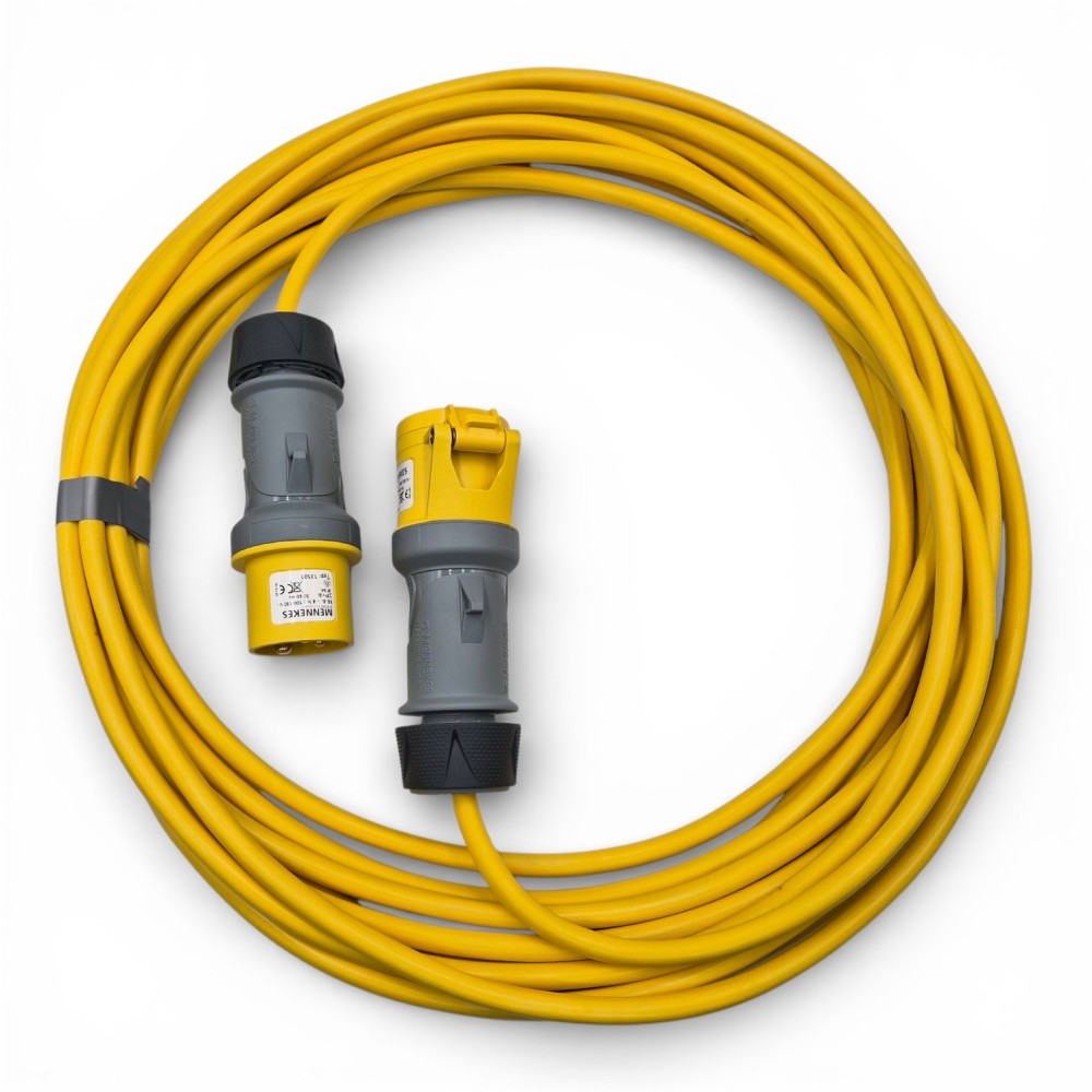 12m 110v 16amp extension lead 25mm cable IP44 rated