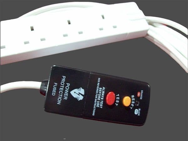 16m standard four way extension lead with rcd protection