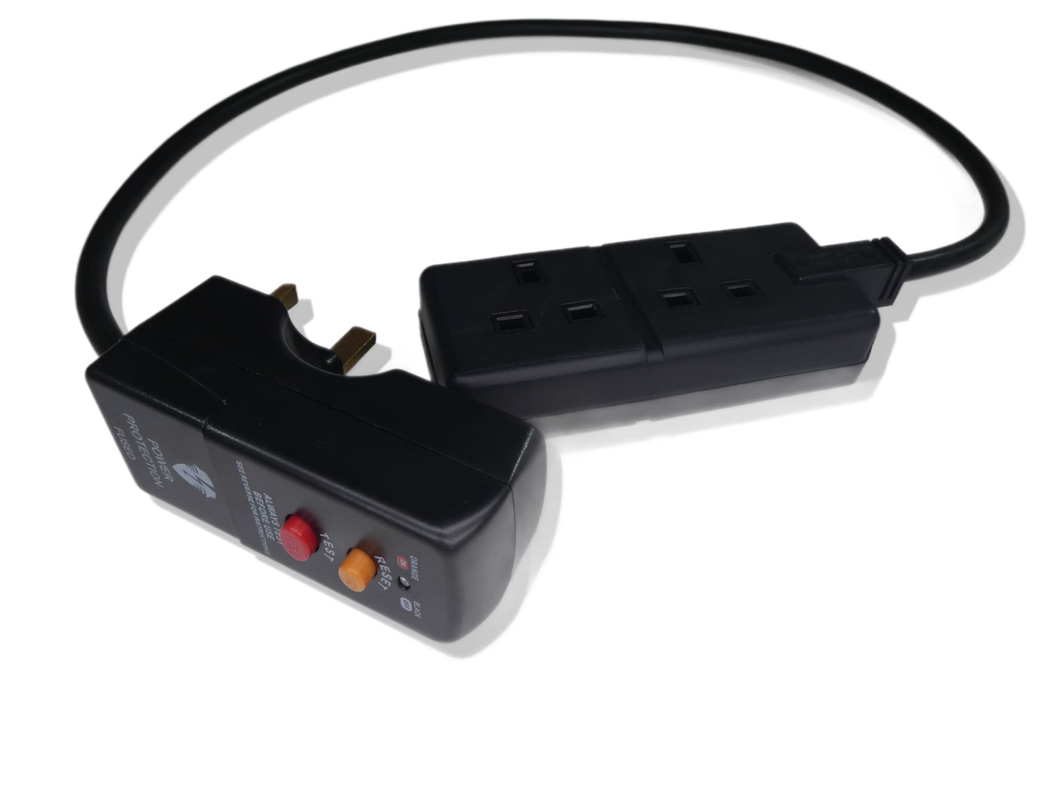 1m RCD protected double socket 13amp heavy duty extension lead