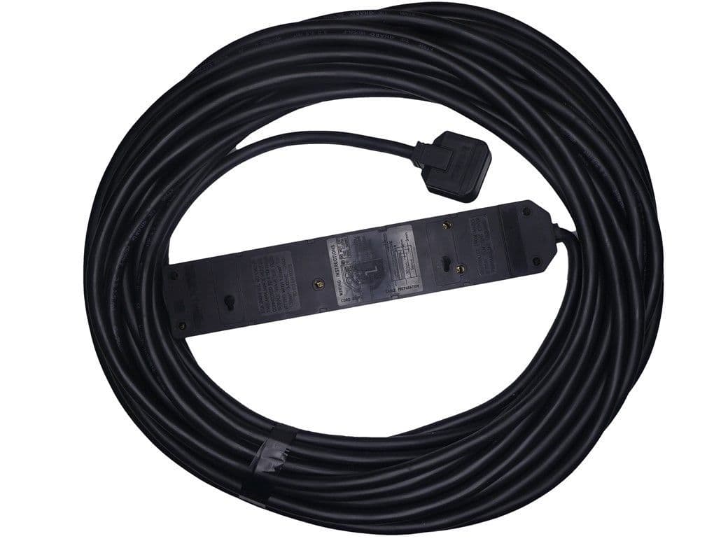 20m 4 gang socket heavy duty 13amp 25mm cable extension lead