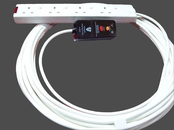 20m switched 4way socket rcd protected extension lead