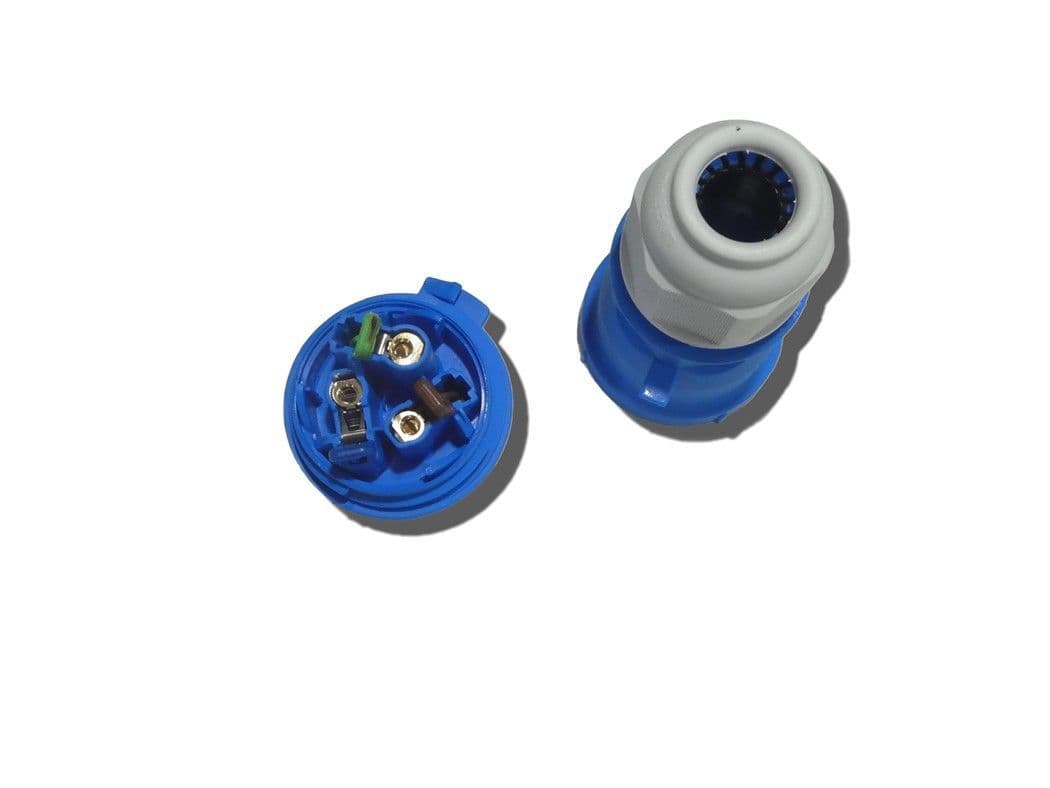 230volt 16a IP44 rated quick connect screwless plug TypBals 2126 QC