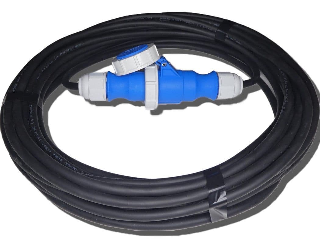 25m 230v 16a extension lead 25mm H07 cable IP67 Rated