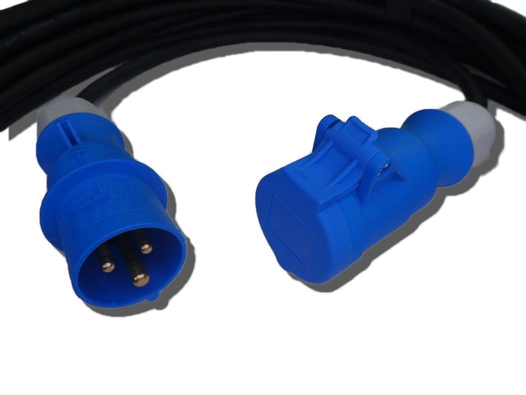 2m 230v 16a extension lead 25mm H07 cable IP44 Rated