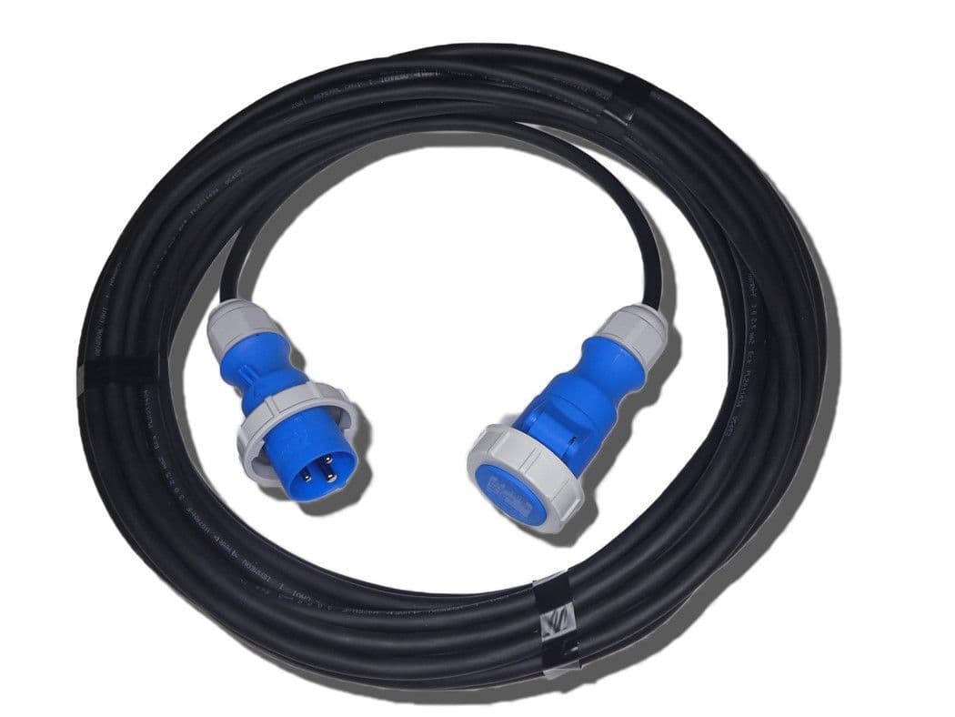 3m 230v 16a extension lead 25mm H07 cable IP67 Rated