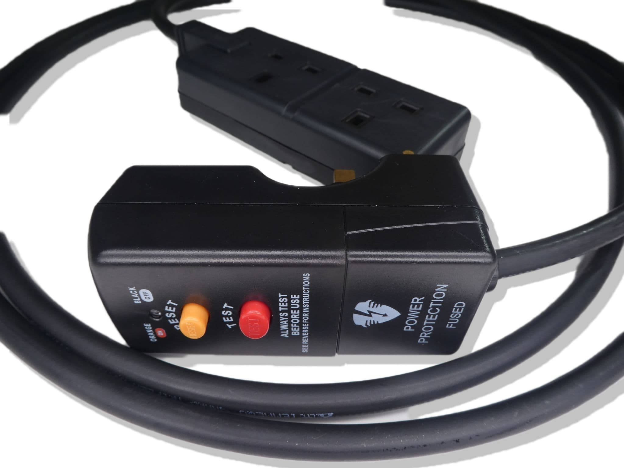 3m RCD protected double socket 13amp heavy duty extension lead