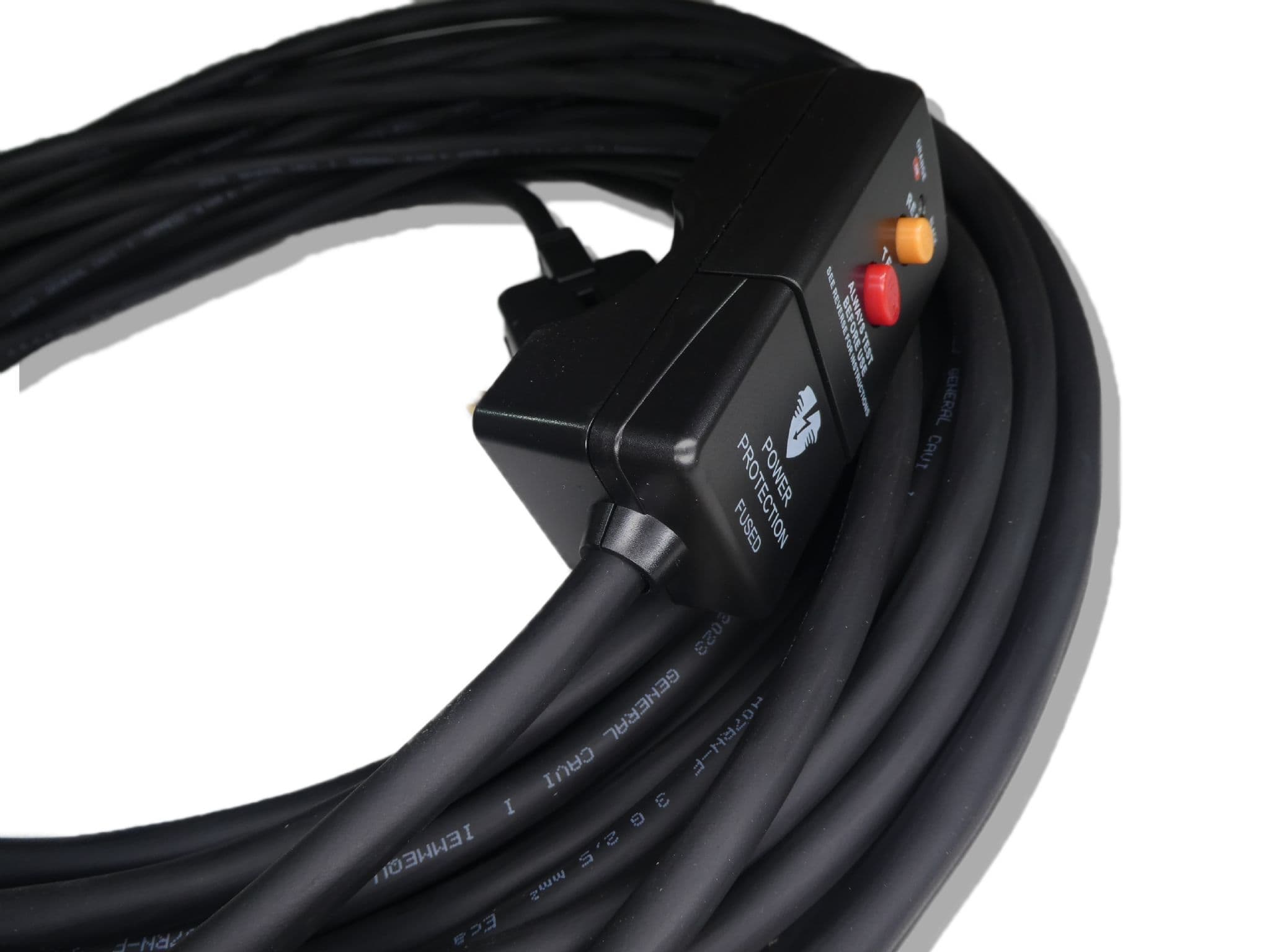 40m RCD protected single socket 13amp 25mm cable extension lead