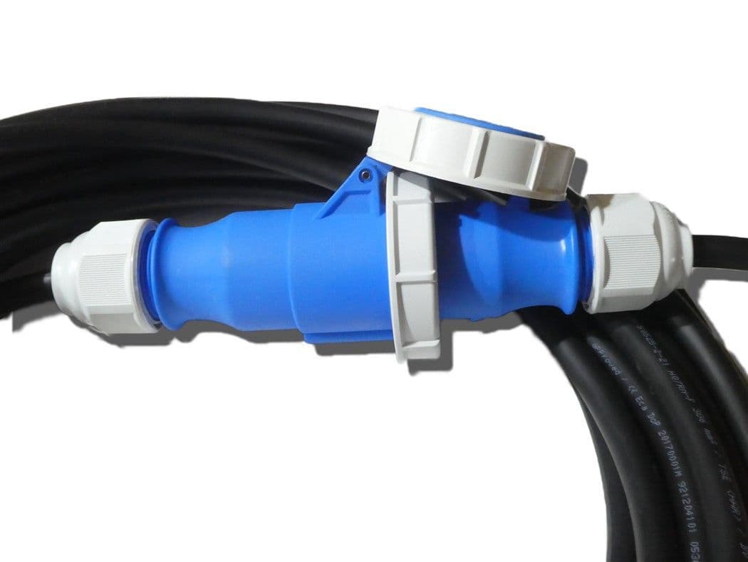 50m 230v 32a extension lead 6mm H07 cable IP67 Rated