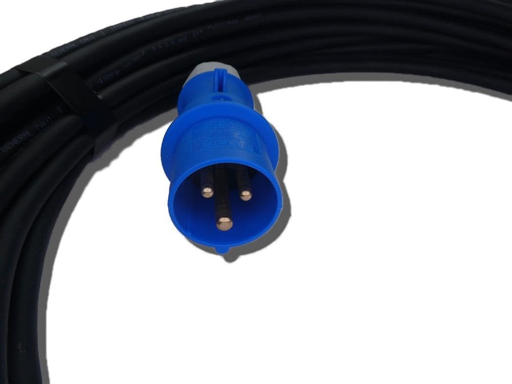 4m 230v 16 amp electrical hook-up heavy duty extension lead