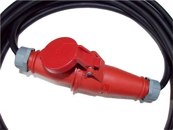 4m 400v 3 phase 4 pin 16a extension lead 25mm H07 cable IP44 Rated
