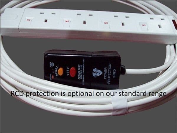 8m individually switched 4way socket extension lead