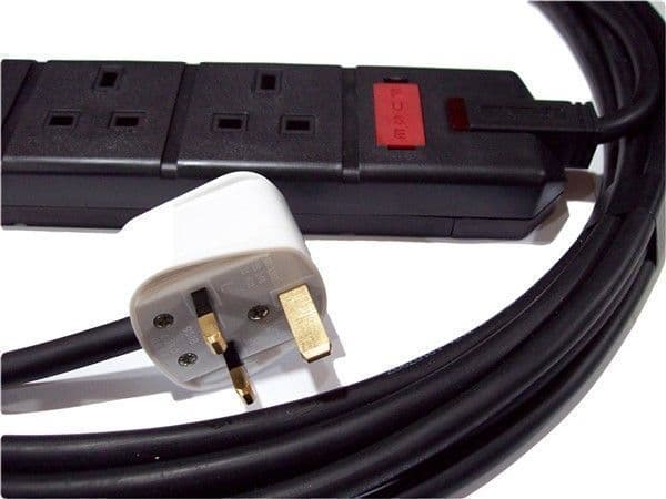 8m surge protected high quaility 4 socket extension lead