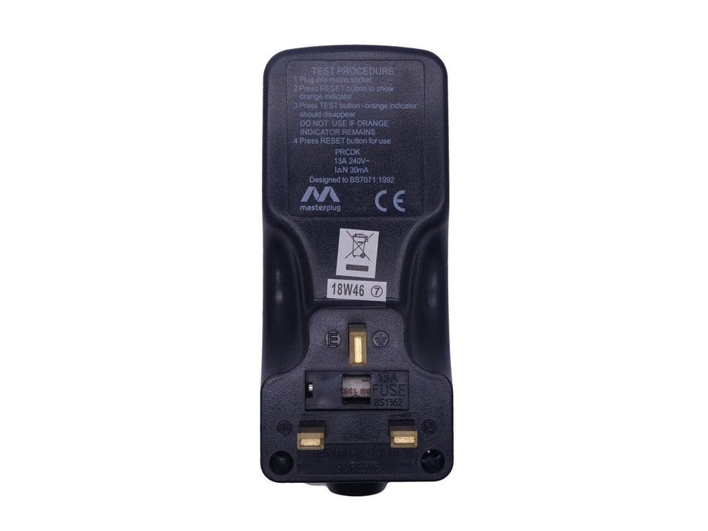 Masterplug Safety 13amp rewireable RCD plug top
